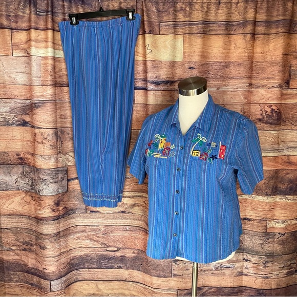 Koret | Pants & Jumpsuits | Koret Capri Set W Button Down Top | Poshmark